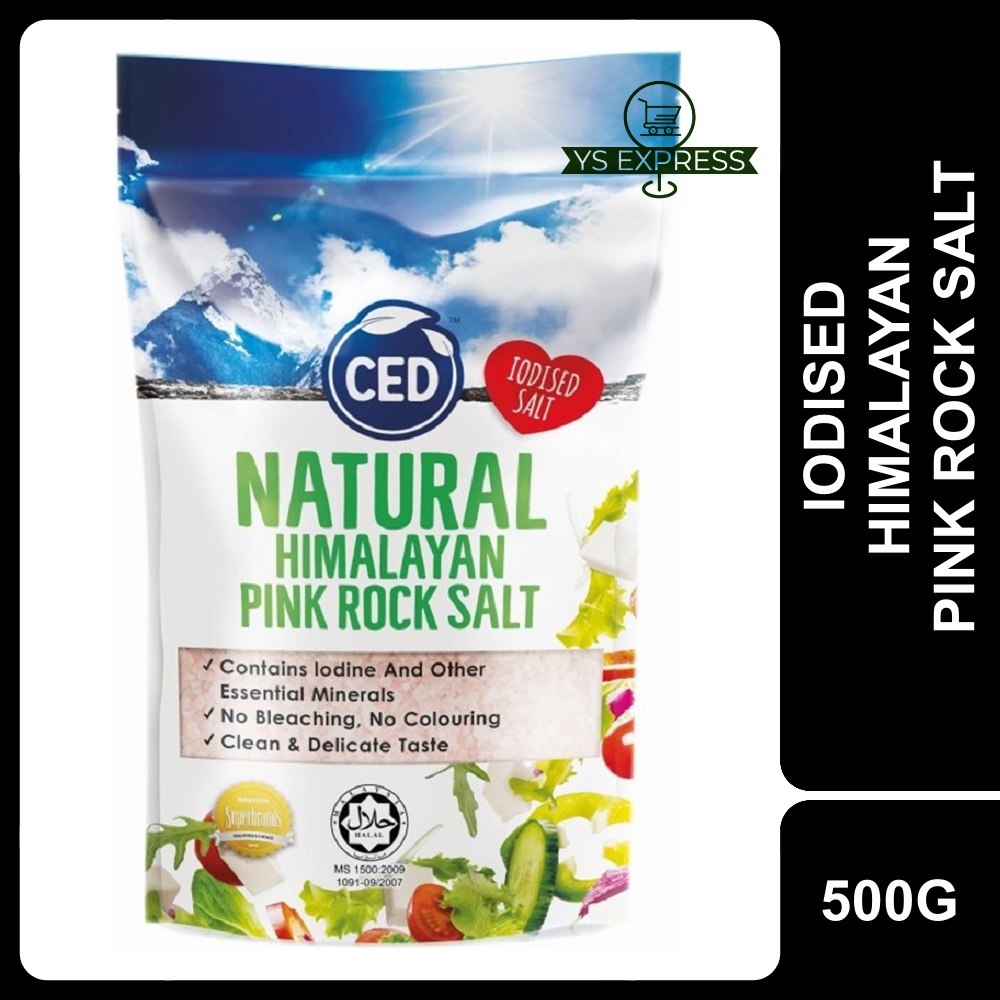 CED Iodised Himalayan Pink Rock Salt 500G - Garam Merah Jambu Himalaya ...
