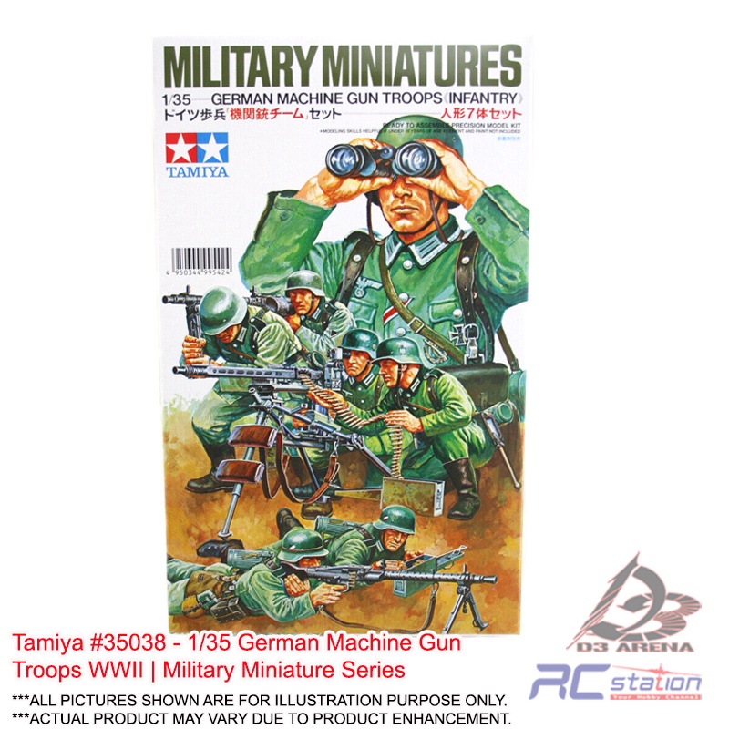 Tamiya Scale models #35038 - 1/35 German Machine Gun Troops WWII ...