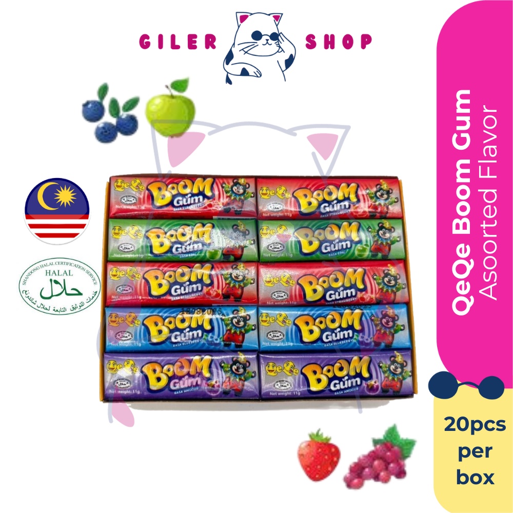 QeQe Boom Gum Assorted Flavor 20pcs Per Box | Shopee Malaysia