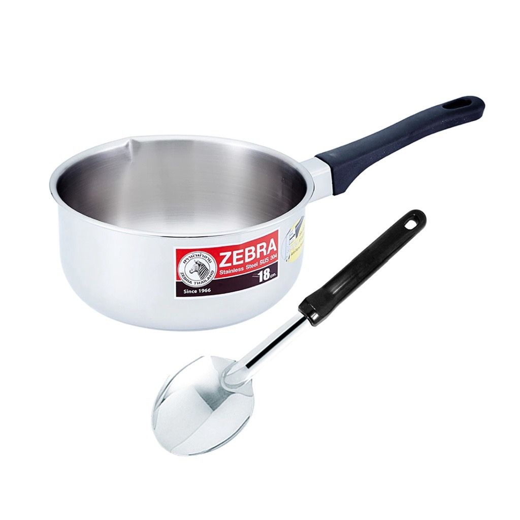 Zebra Japanese Style Sauce Pan With Ladle (18cm) | Shopee Malaysia