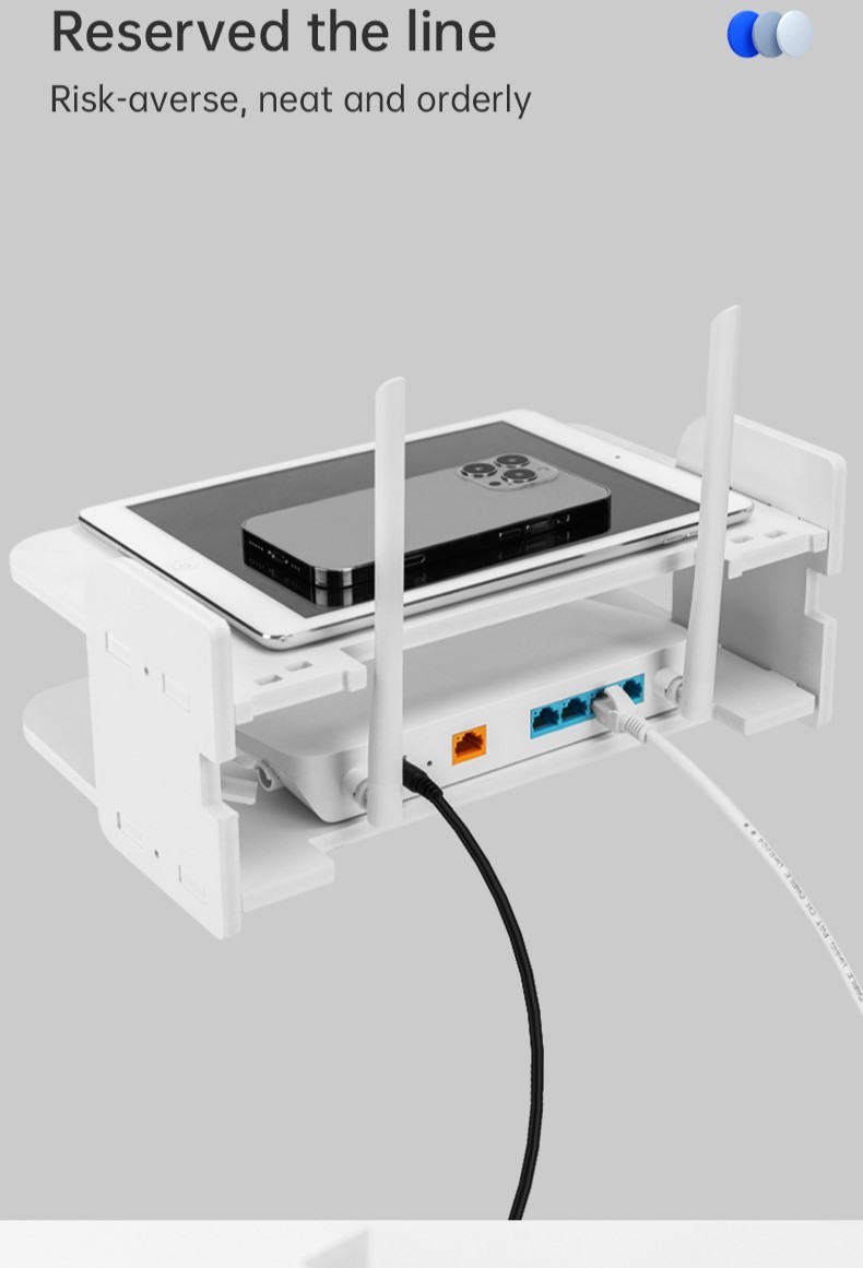 Deli Vusign Wall Mounted Router Shelf Organizer Storage Wifi Modem ...