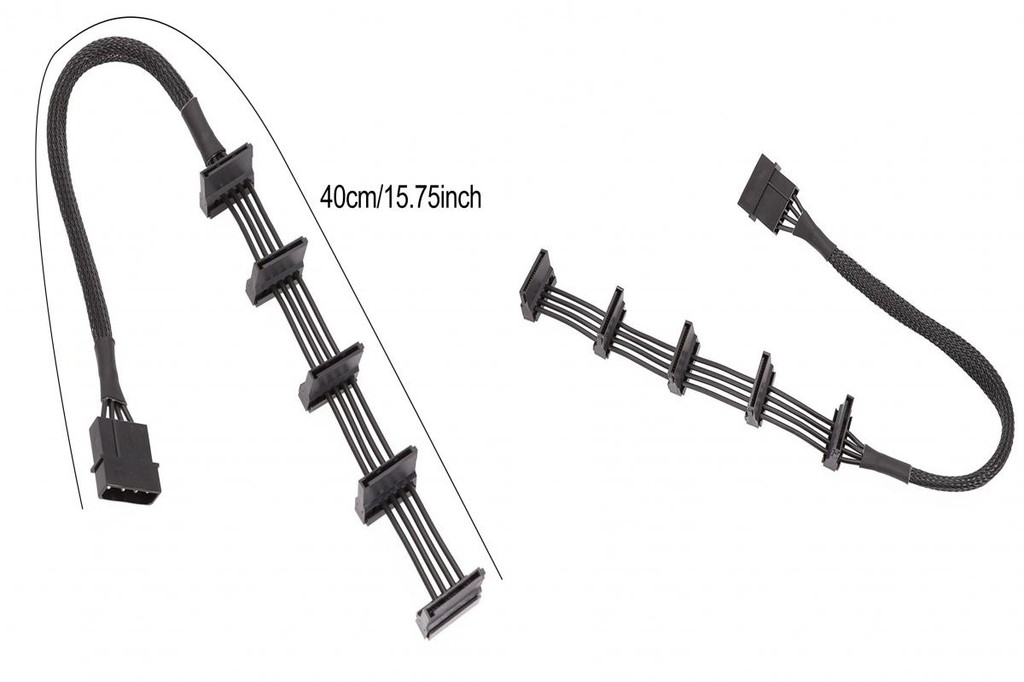 SN Scalable Sata Power Connector 40cm Sata Cable Universal Sata Power ...