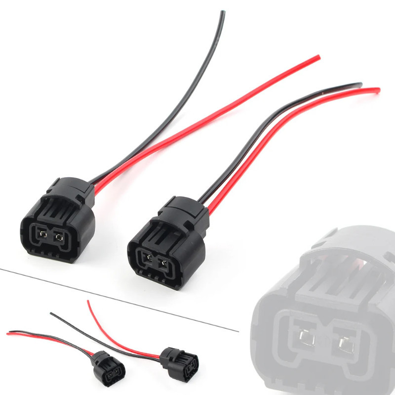 2Pcs Wire Pigtail Female PSX24W 2504 Two Harness Fog Light Bulb ...