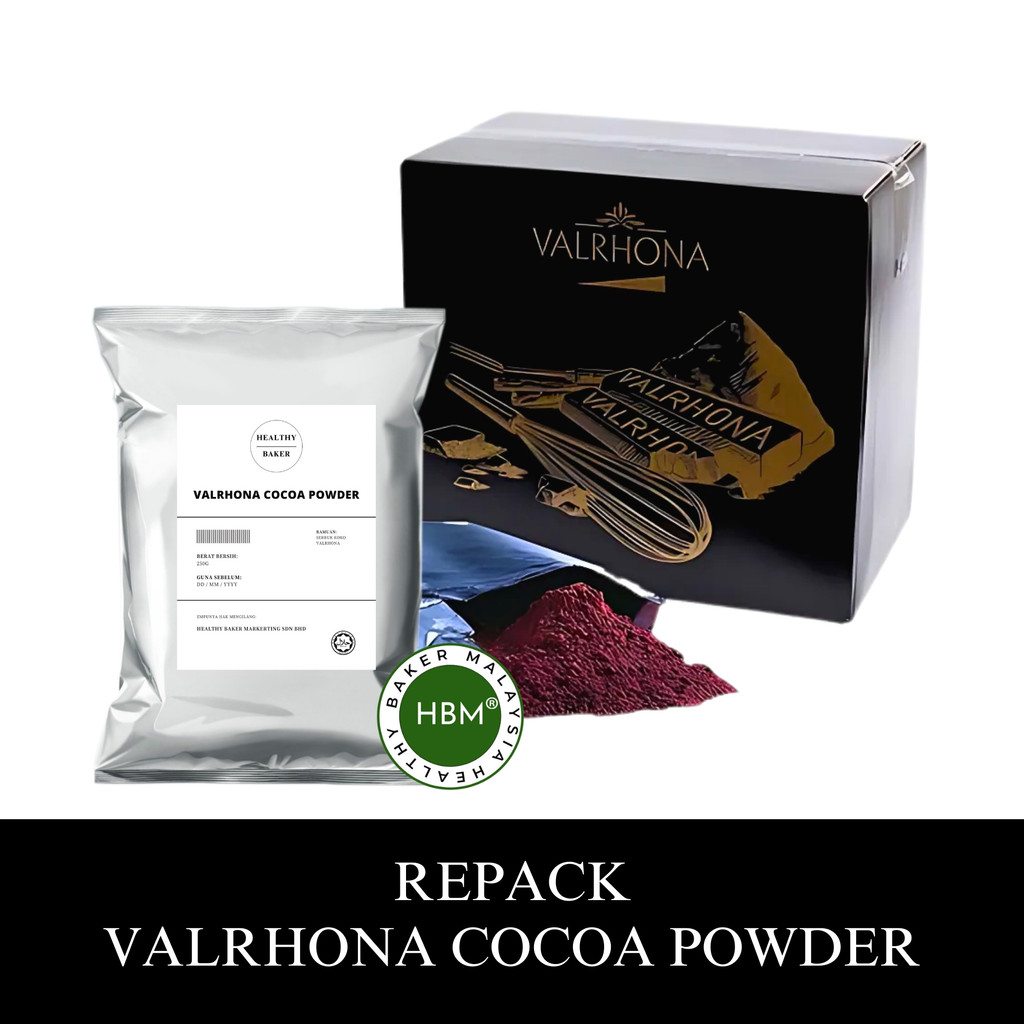 (Repack) Valrhona Cocoa Powder 250G, 1KG / Premium Quality / Pure Cocoa ...