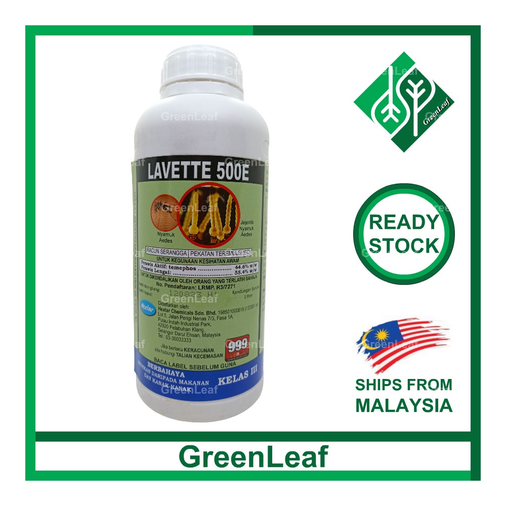 1L Lavette 500E Hextar Temephos 44.6% Racun Ubat Serangga Nyamuk ...