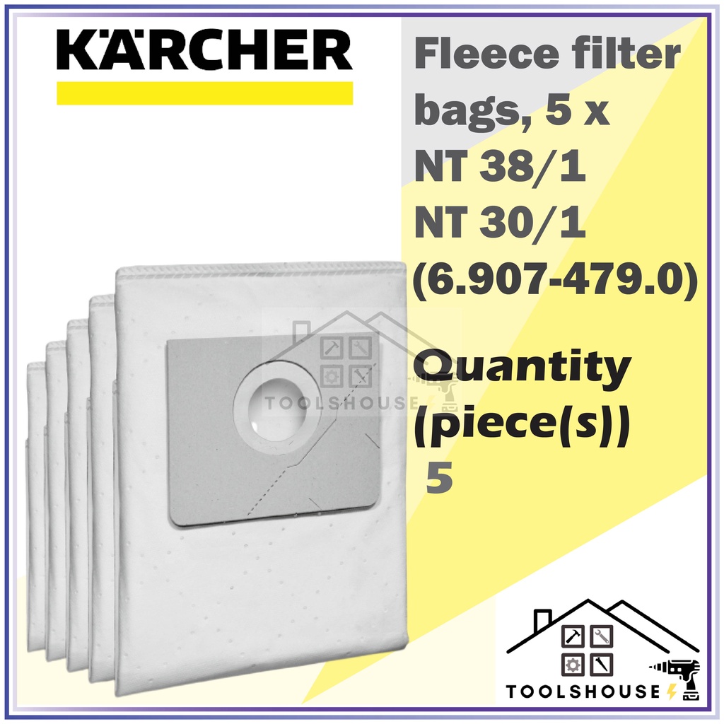Karcher Paper Filter Bag for NT30/1 / NT38/1 (5Pcs/Box) | Shopee Malaysia