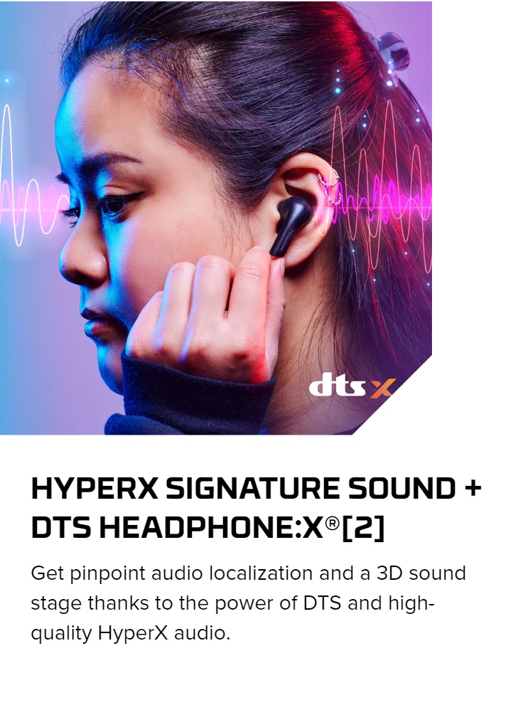 HyperX Cloud MIX Buds Dual Wireless Gaming Earbuds 2.4GHz + Bluetooth 5 ...