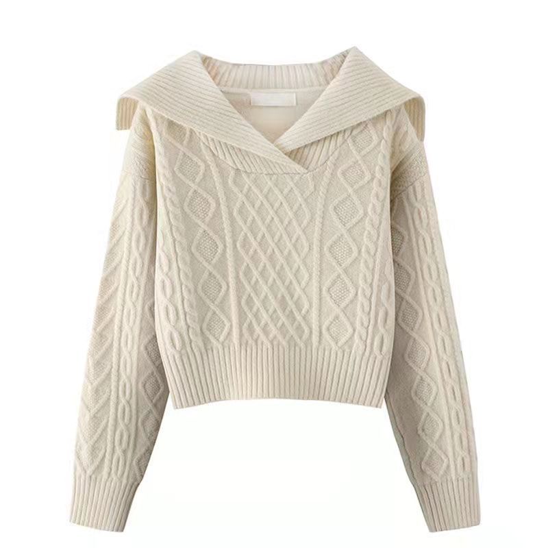 High-End New Year Loose V-neck Long-Sleeved Sweater Women's High Waist ...