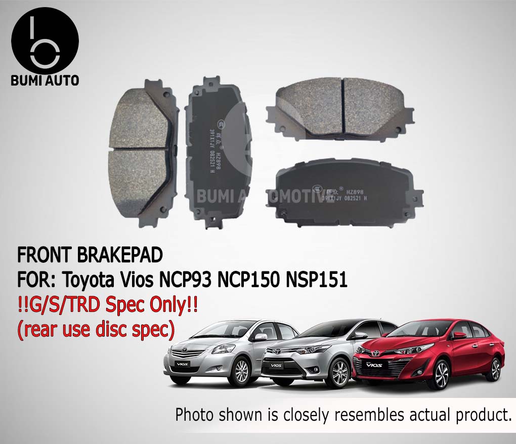 Toyota Vios NCP93 NCP150 NSP151 *J/E/G/S/TRD Spec* Front (Depan ...