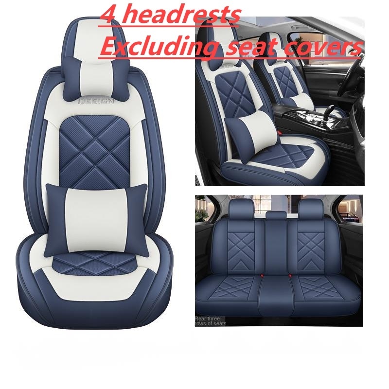 Custom Fit Full Coverage Car Seat Covers PU Leather Full Set Front Seat ...