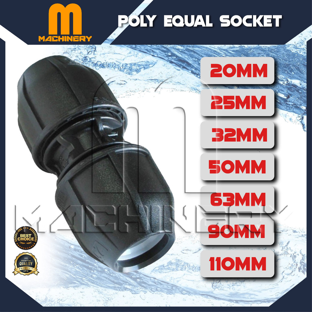M.Machinery 20MM-50MM Poly Equal Socket For Secure and Reliable Piping ...