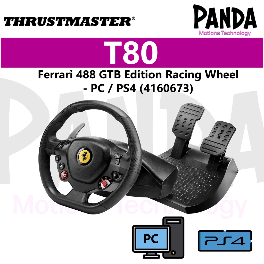 Thrustmaster T80 Ferrari 488 GTB Edition Racing Wheel - PC / PS4 ...