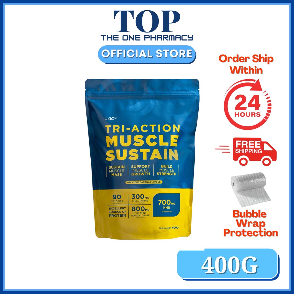 LAC PROTEIN Tri-Action Muscle Sustain - Banana Flavor 400g | Shopee Malaysia