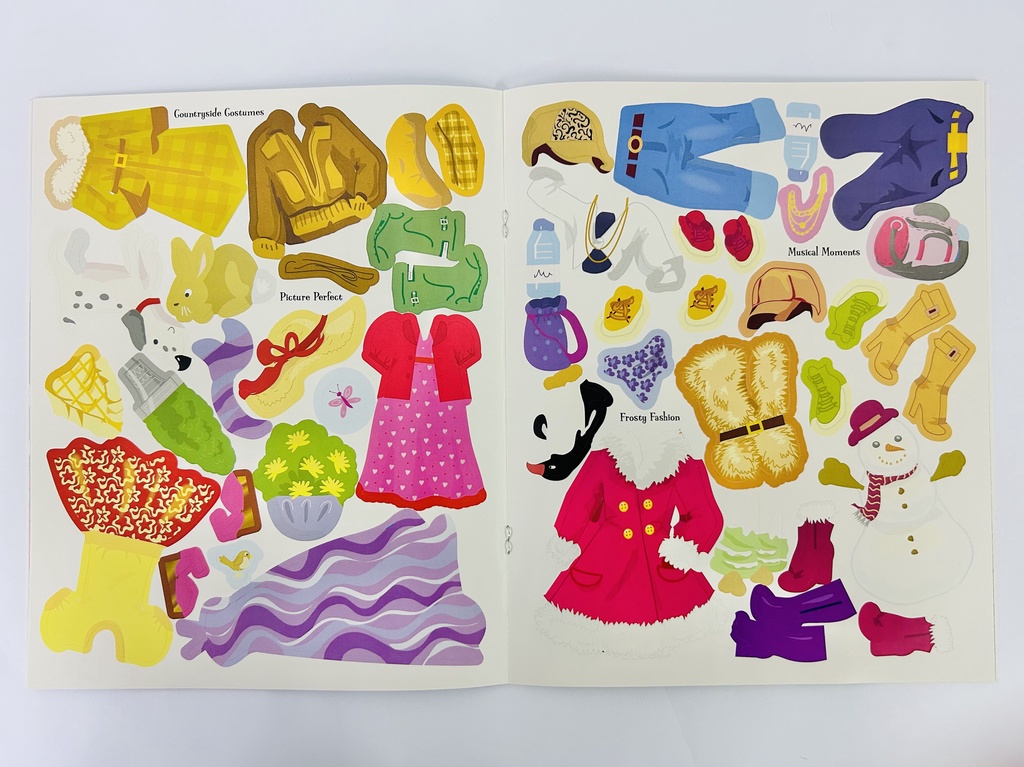 Fashion Princess Sticker Dress Up Fun Activity Book For Kids with ...