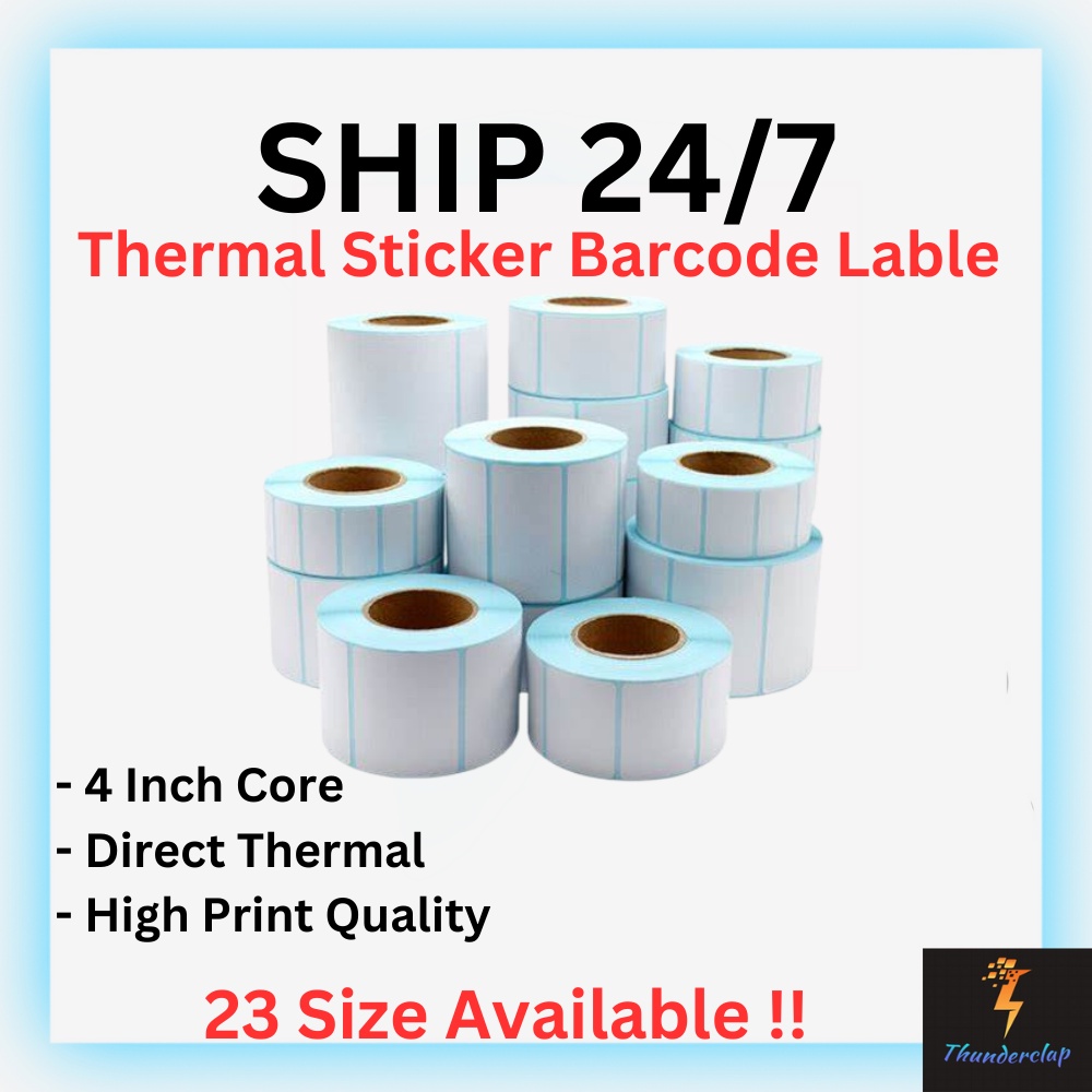 Thermal Sticker Barcode Price Label Product 热敏标签纸 30x20 35x25 40x20 ...