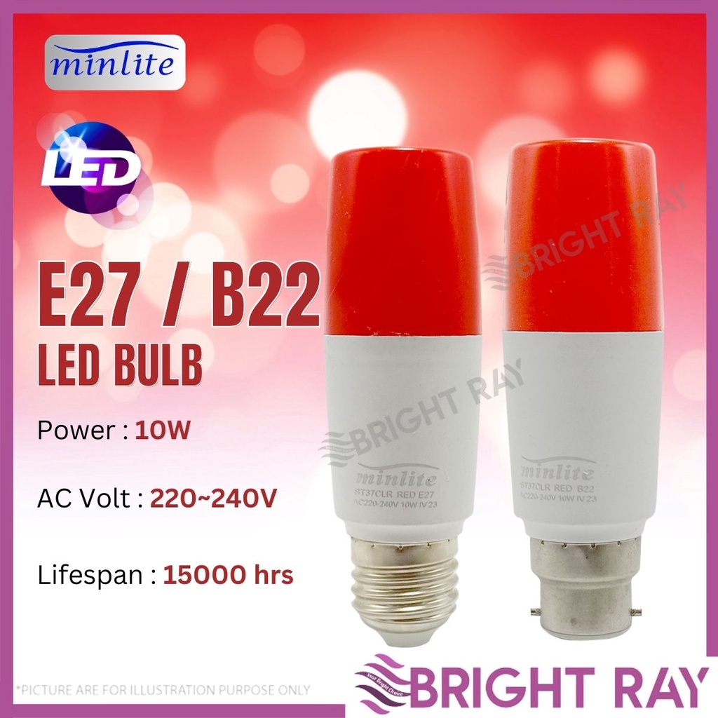 MINLITE/SUNSTAR E27 / B22 LED Bulb Lighting LED CNY Red Light Bulb ...