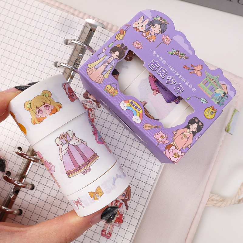 Scrapbook Tape - Princess Dressing up - Play House Sellotape - Cartoon ...