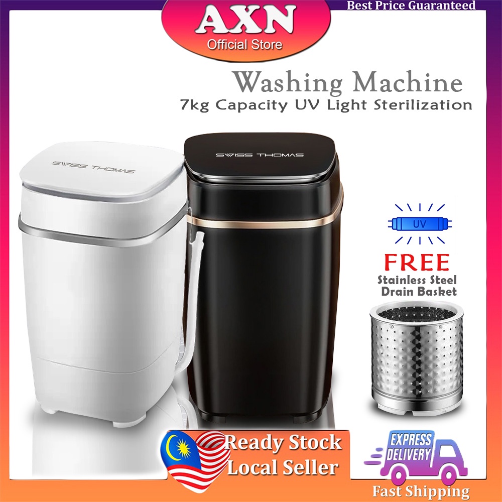 AXN Washing Machine Mesin Basuh Baju 7kg Capacity UV Light ...