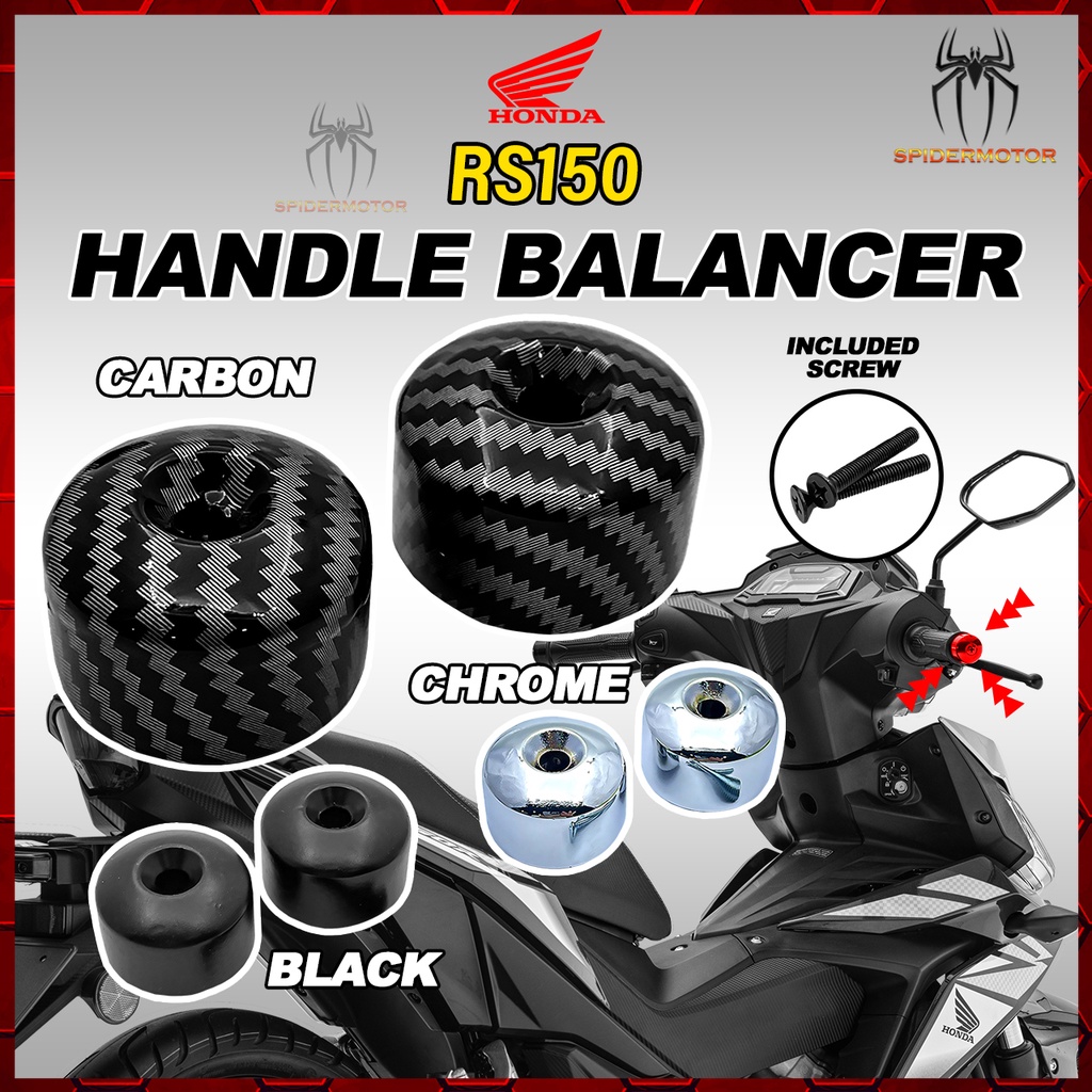 HANDLE BALANCER HONDA RS150 BLACK / CHROME / CARBON HANDLE GRIP ...