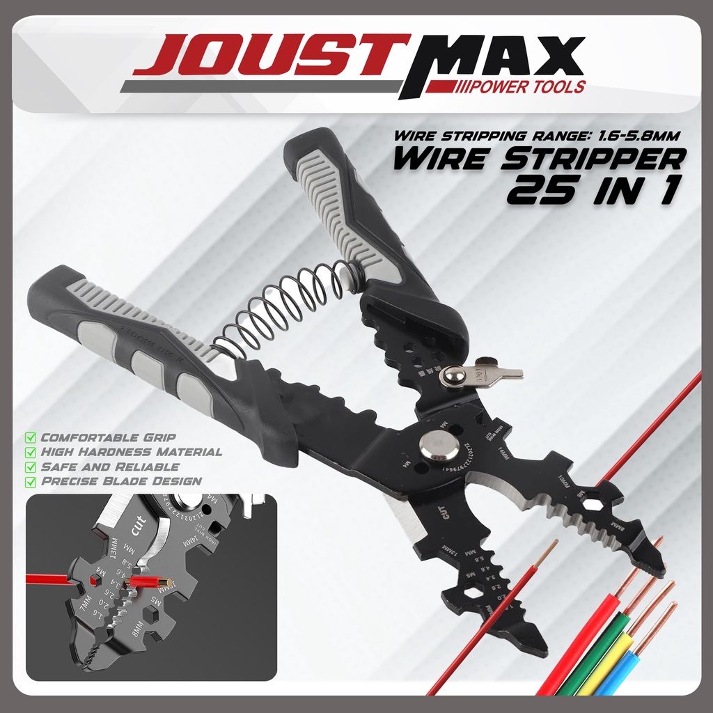 25 in 1 Wire Stripper Cutter Plier Cable Cutter Wire Cutter Crimping ...
