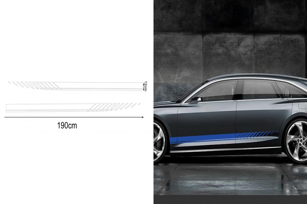 SDRU Pvc Car Decal Adhesive Car Sticker Universal Suv Car Side Body ...