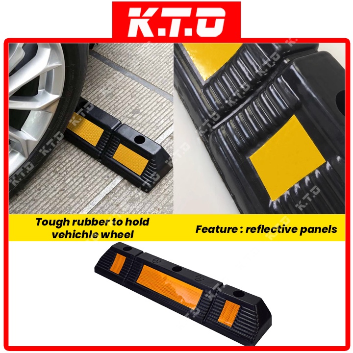 Vehicle Safety Rubber Wheel Stopper Parking Bay Tyre Wheel Block Rubber ...