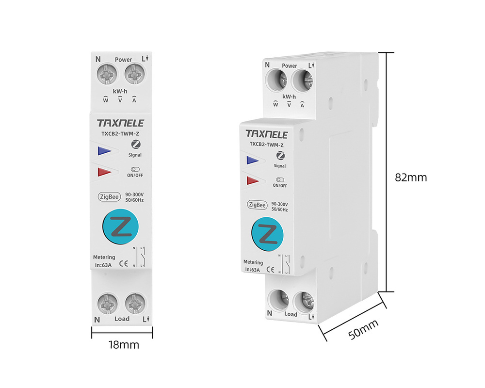 63a Tuya Zigbee Smart Switch Energy Meter Kwh Metering Monitoring Circuit Breaker Timer Relay