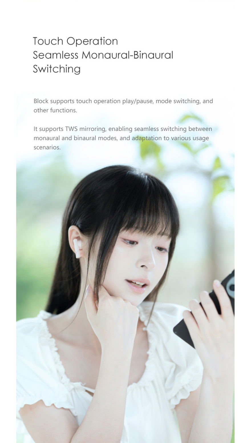 Moondrop Block, True Wireless Earbuds: 13mm Bass-Enhanced Driver, Bluetooth 5.4, Semi-In-Ear ...