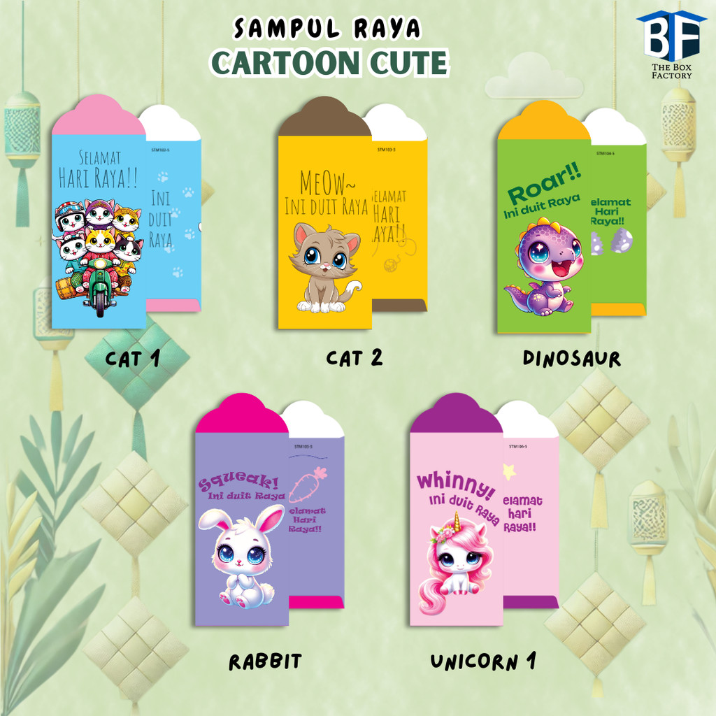 2025 SAMPUL DUIT RAYA COMEL CARTOON (5PCS/PKT) Sampul Exclusive ANG PAU ...
