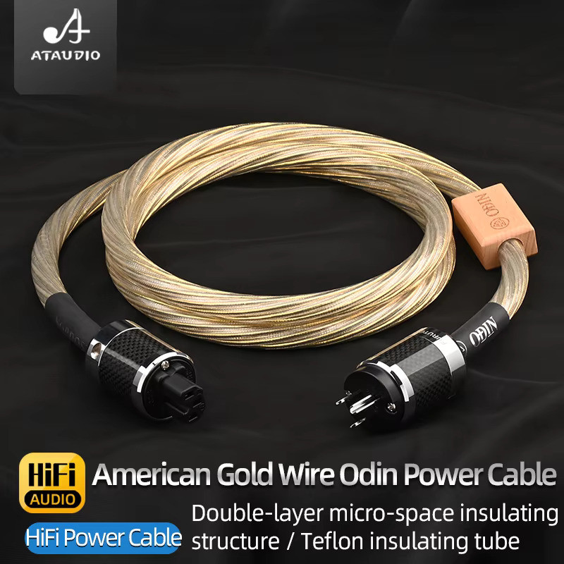 HiFi Odin Gold Power Cord Hi-end OCC Mixed Silver Power Cable with AU ...