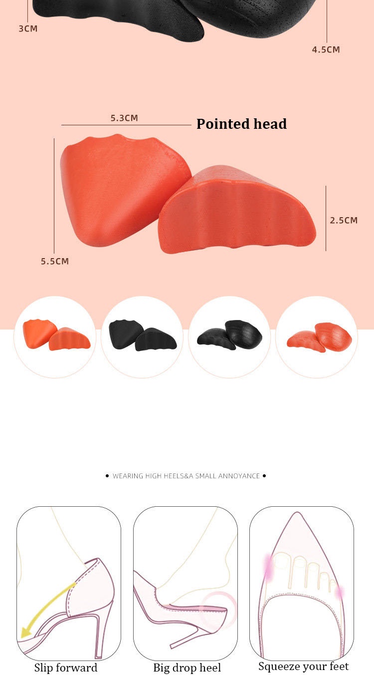 Pu Foam Toe Plug Insert for Men Women Soft Anti-wear Toe Filled Insole ...