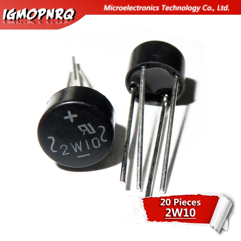 20pcs 2W10 2A 1000V Bridge Rectifiers 1A 1000V new original | Shopee ...