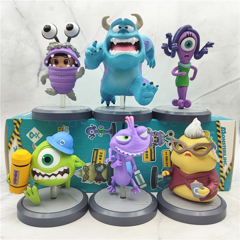 Anime 6pcs Monsters Inc James P. Sullivan Mike Boo Randall ROZ Figure ...