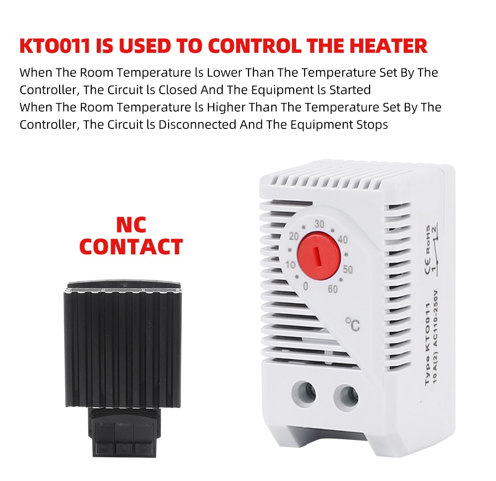 Cabinet Mini Thermostat KTO011 KTS011 ZRO011 Normally Open Normally Closed Compact Mechanical ...