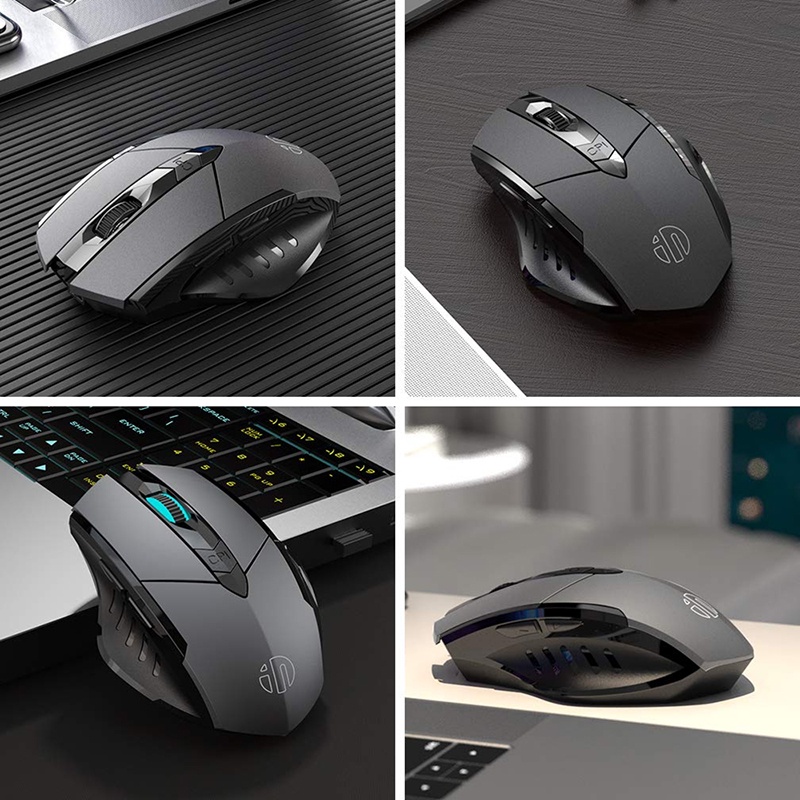 3 Modes Bluetooth 5.0&4.0 Mouse 2.4G Rechargeable Mouse with 6 Button ...