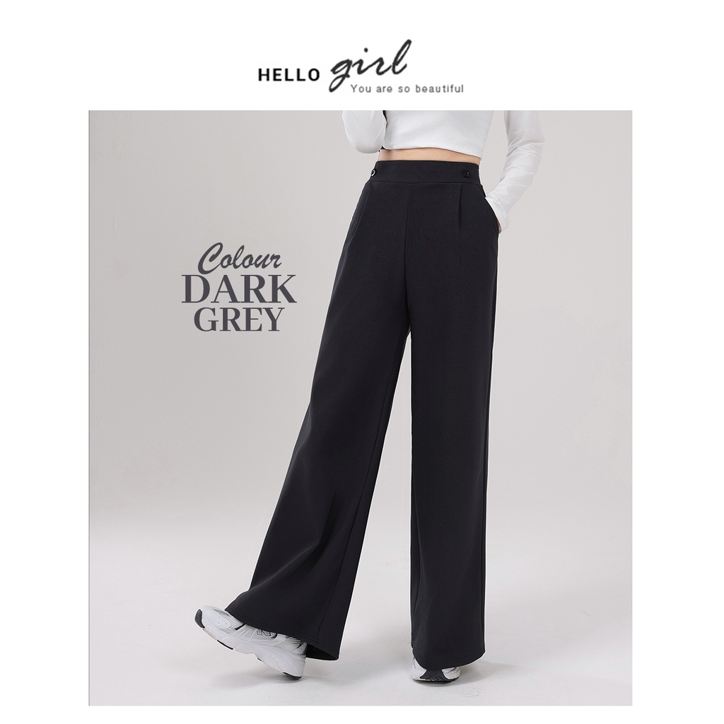 Baju Raya 2024 MK Wide Leg Pants Women Elastic Waist Formal Work Pants ...