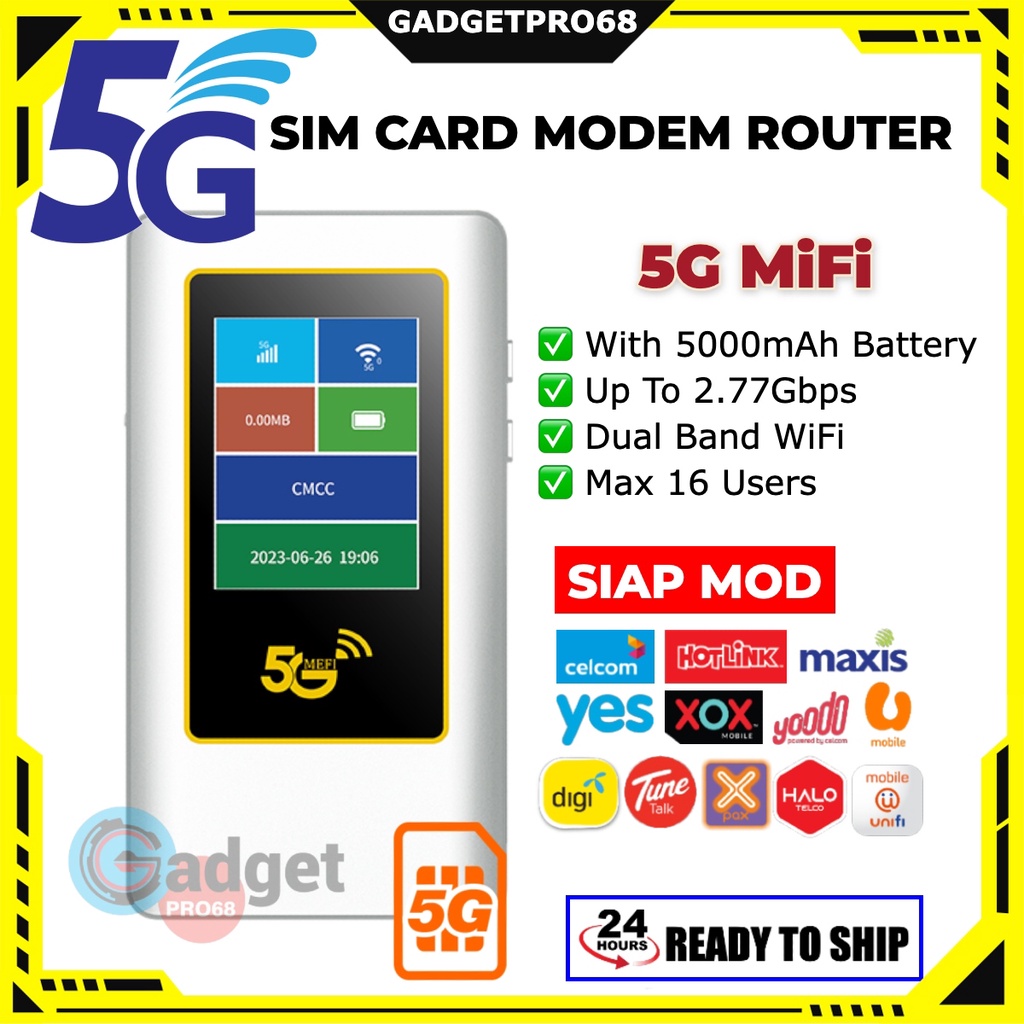 MOD NEW 5G MiFi High Speed Up To 2.77Gbps Modem Modified UNLIMITED ...