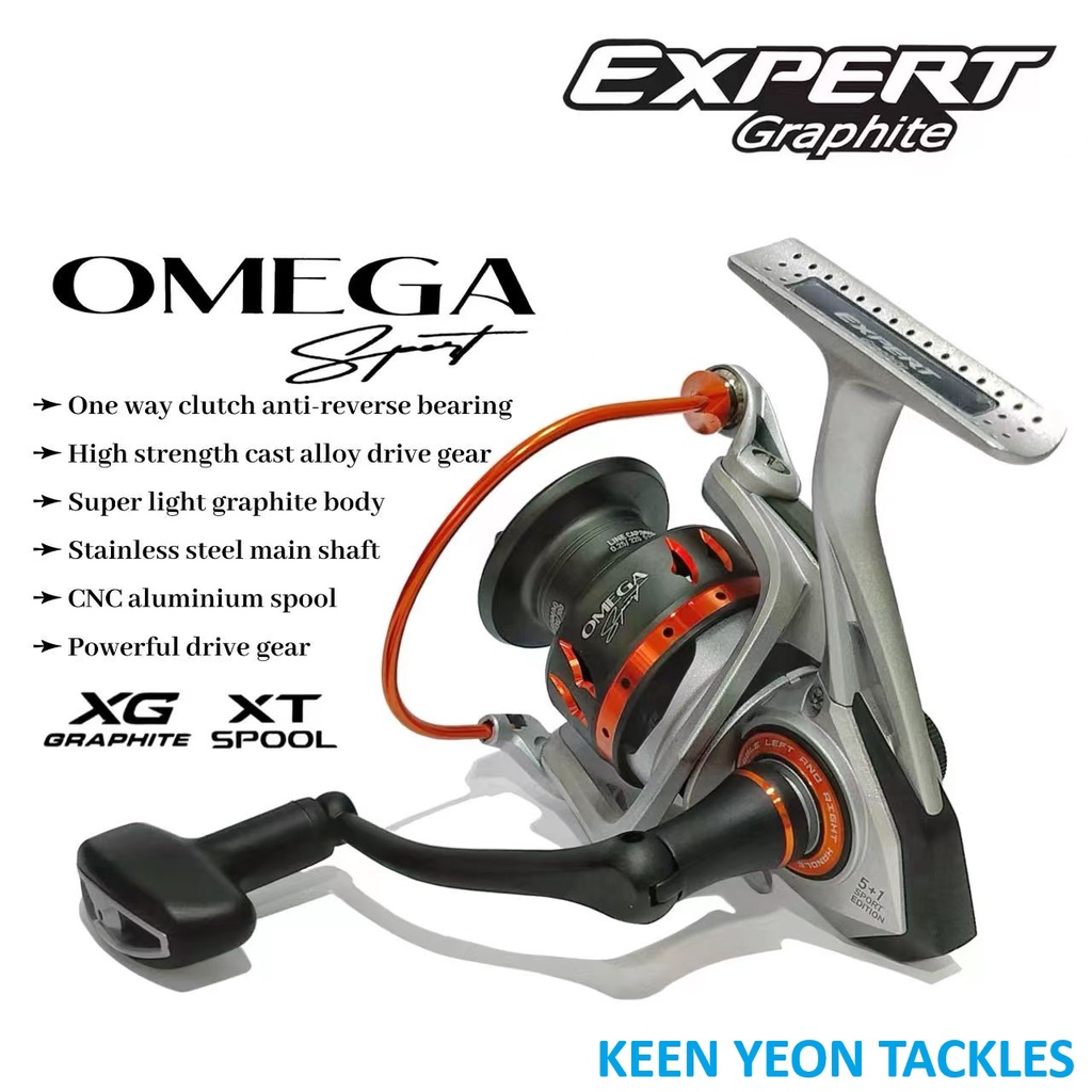 EXPERT GRAPHITE OMEGA SPORT FISHING REEL (SPINNING) | Shopee Malaysia