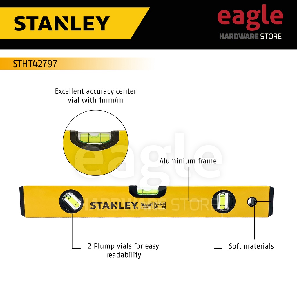 Stanley STHT42797 Standard Beam Box Level, 40cm ( 16" ) | Shopee Malaysia
