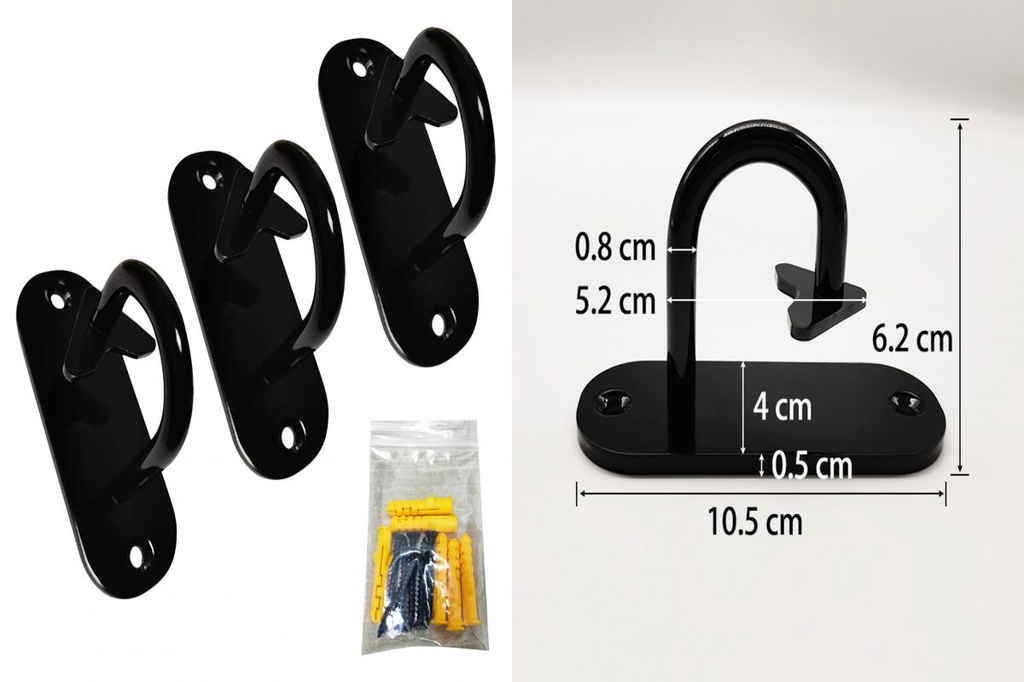 (gashadream) Iron Fitness Hook Heavy-duty Resistance Band Hook 3pcs ...