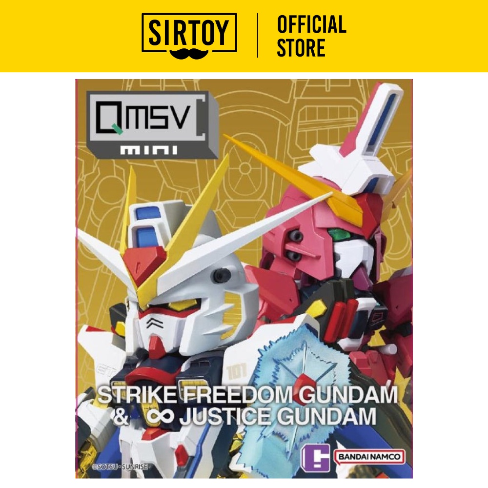 Bandai QMSV Mini - Strike Freedom Gundam & Justice Gundam Series ...
