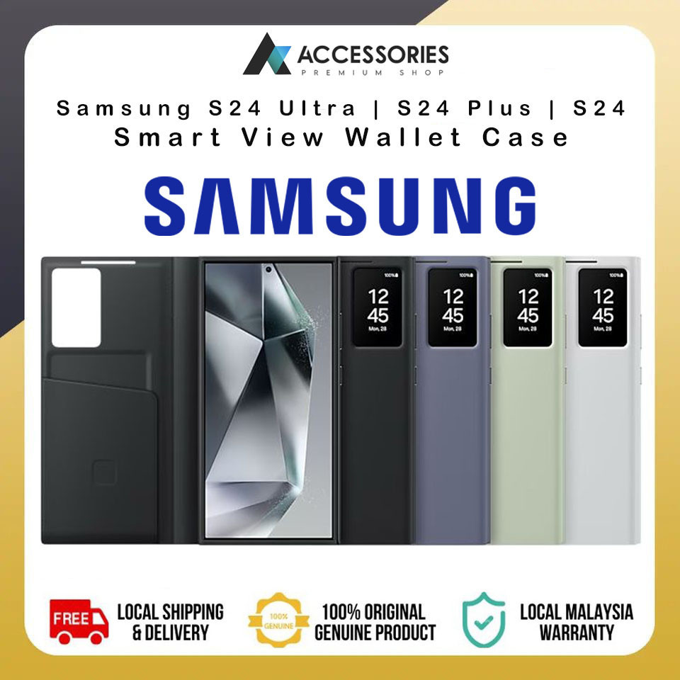 Samsung Smart Clear View Wallet Case For Samsung Galaxy S24 Series S24 ...