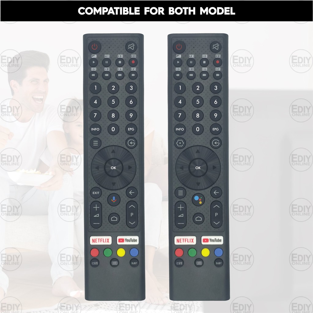 【𝐅𝐑𝐄𝐄 𝐁𝐀𝐓𝐓𝐄𝐑𝐘 𝐀𝐀𝐀𝐗𝟐】Replacement Remote Control For CAIXUN Android TV ...