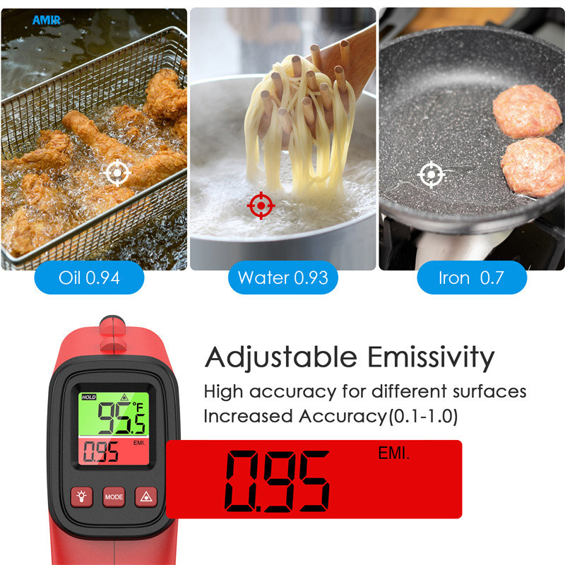 AMIR Digital Infrared Meat Thermometer -50℃-550℃ Food Thermometer ...