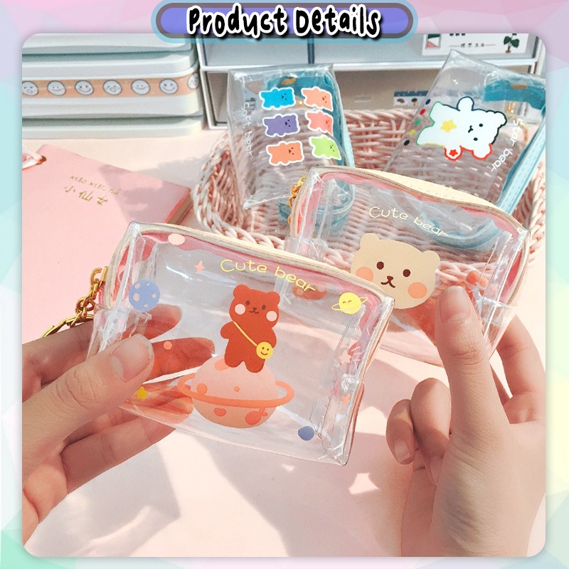 [Blink] 迷你零钱收纳包 Portable PVC Coin Bag Mini Zipper Purses Clear Toiletry ...