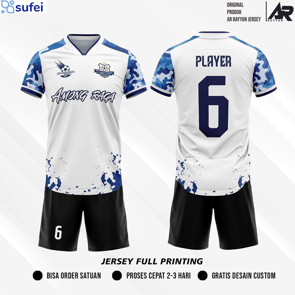 sufei-Soccer Jersey Bola Sepak Custom Name Number Futsal Jersey Lelaki ...
