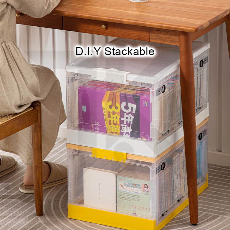 [LOCAL] Foldable Storage Box Stackable | Transparent Multipurpose ...