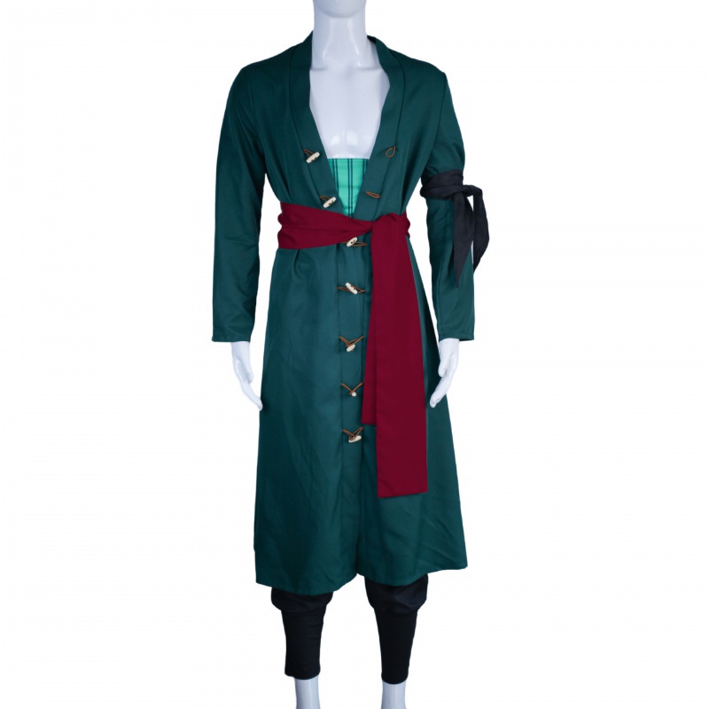【IN Stock】Roronoa Zoro Cosplay Costume Anime Zoro Roronoa Outfit Green ...