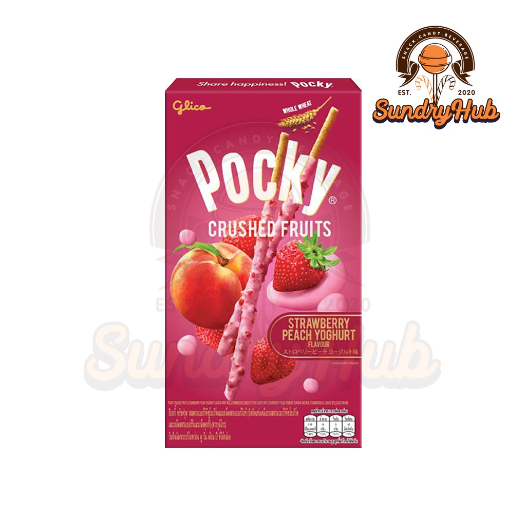 Glico Pocky Crushed Fruits Strawberry Peach Yoghurt 38g | Shopee Malaysia