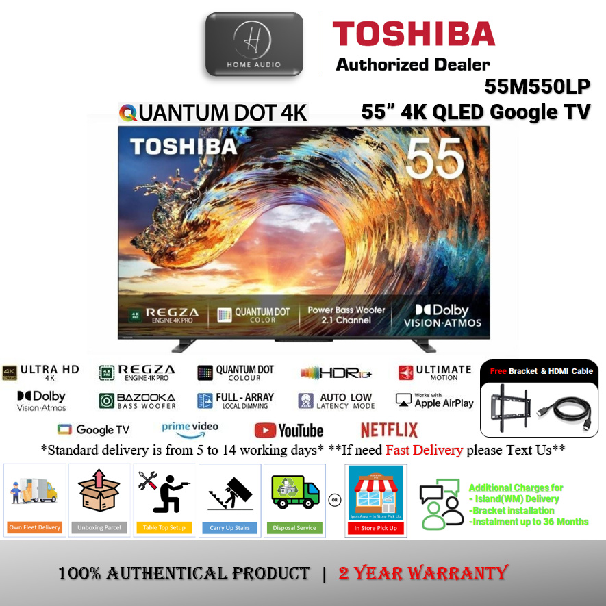 Toshiba TV 4K UHD Google TV 55 Inch 4K LED TV C350 Series or QLED M550 Series - 55C350LP ...